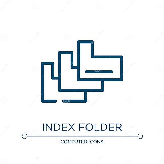 Index Folder Icon. Linear Vector Illustration from Computer and Media ...