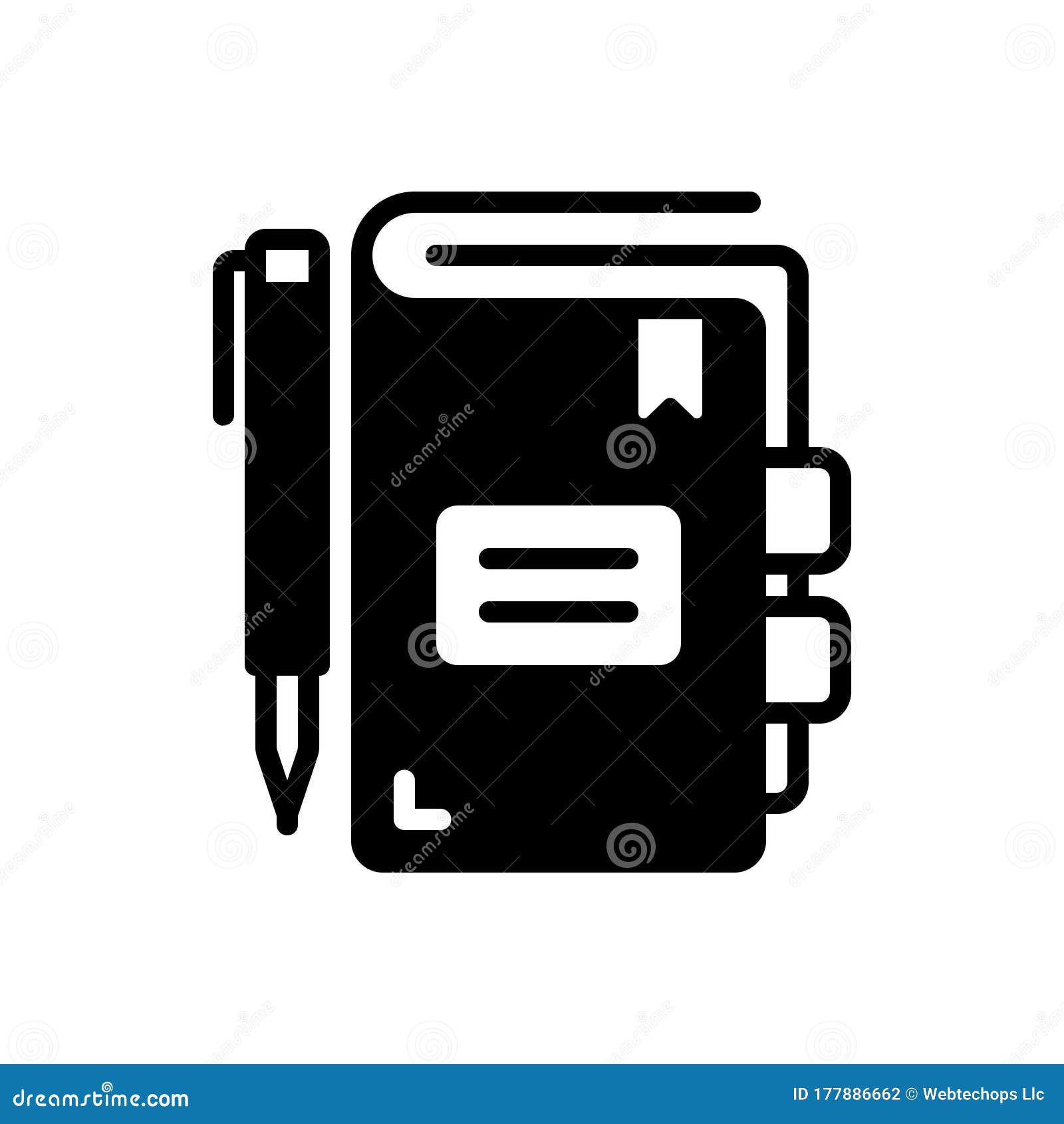 Black Solid Icon for Index, Table and Indication Stock Vector ...