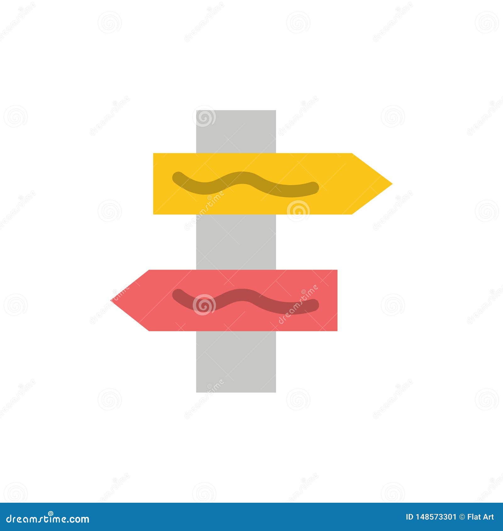 Index, Navigation, Road Flat Color Icon. Vector Icon Banner Template ...