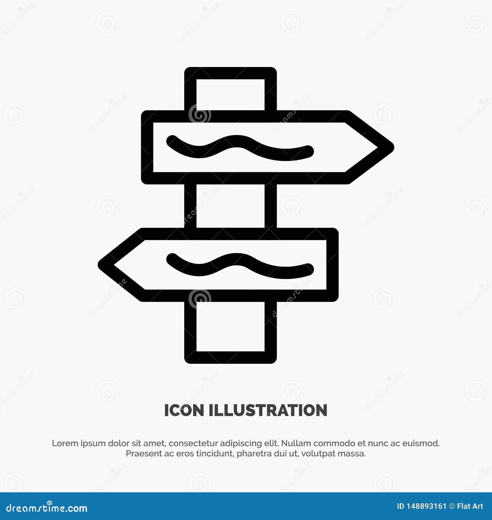 Index, Navigation, Road Line Icon Vector Stock Vector - Illustration of ...