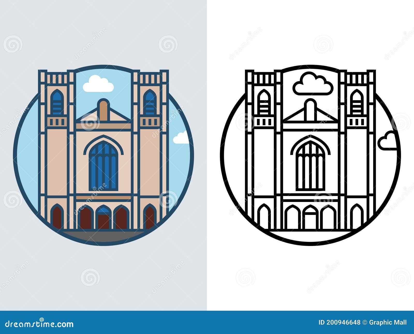 World Famous Building - Denver Stock Vector - Illustration of graphic ...