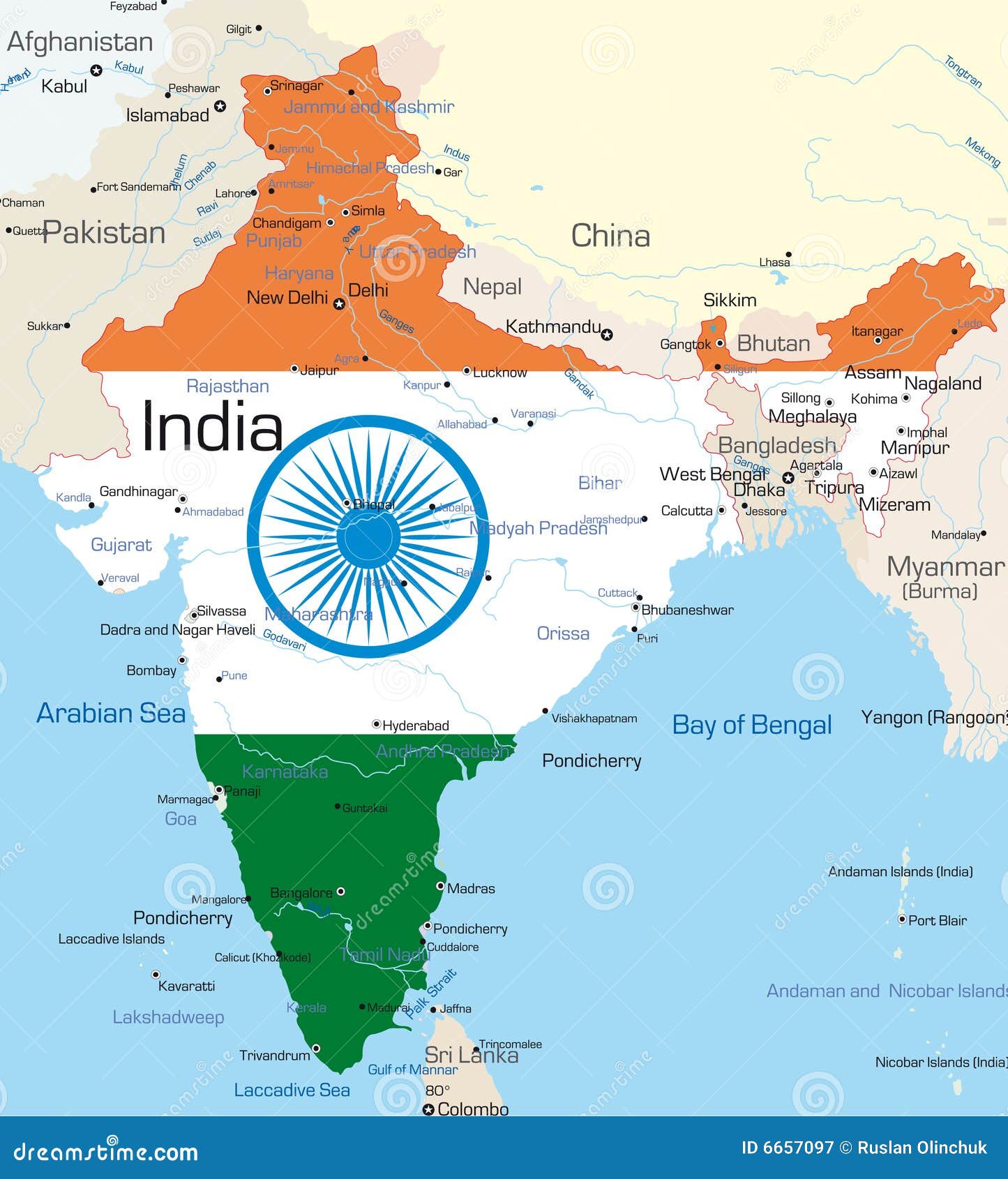 India Cartoon Vector | CartoonDealer.com #6657097