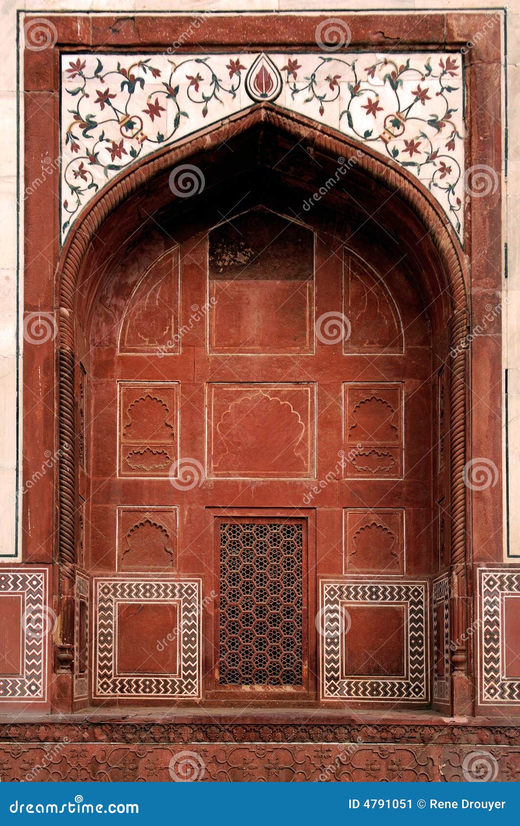 India, Agra: De Moskee Van Mahal Van Taj Stock Afbeelding - Image of ...
