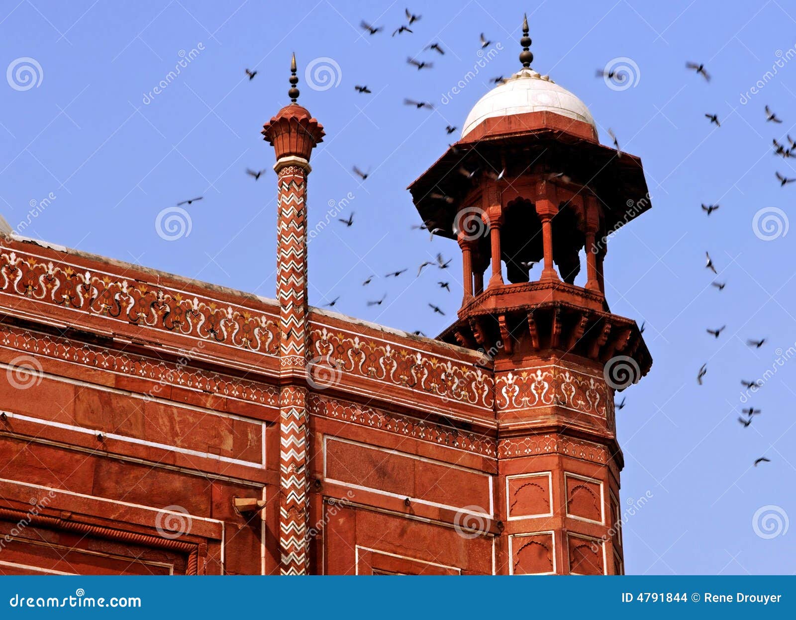 India, Agra: De Moskee Van Mahal Van Taj Stock Foto - Image of keizer ...