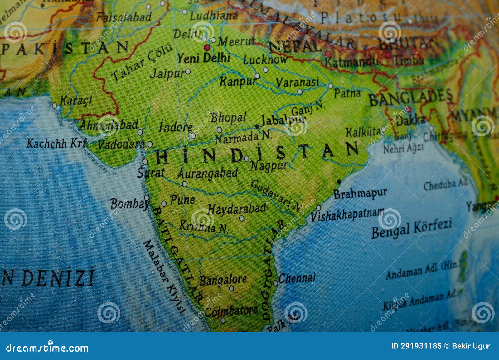 India- Asia, Political Map with Colored Single States and Countries ... India- Asia, Political Map with Colored Single States and Countries ...