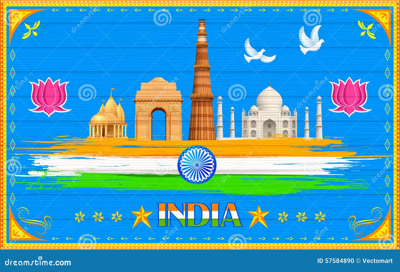 India Background stock vector. Illustration of national - 57584890