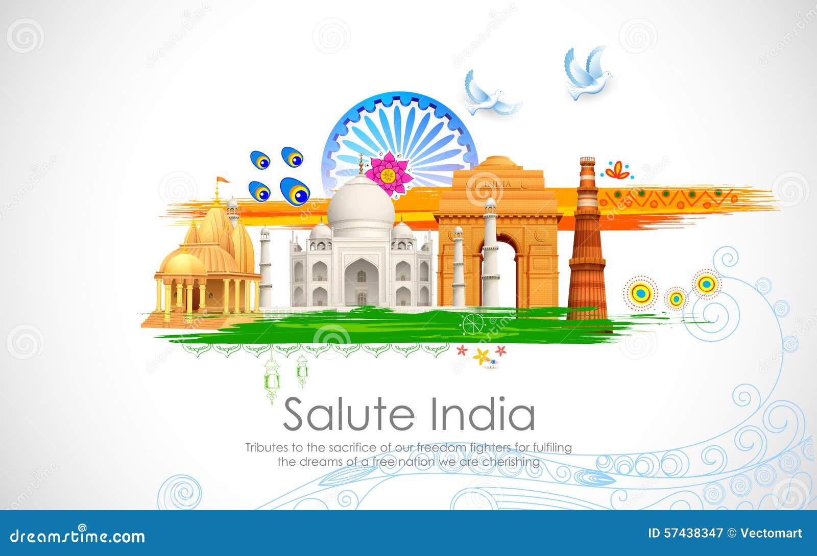 India Background stock vector. Illustration of nation - 57438347