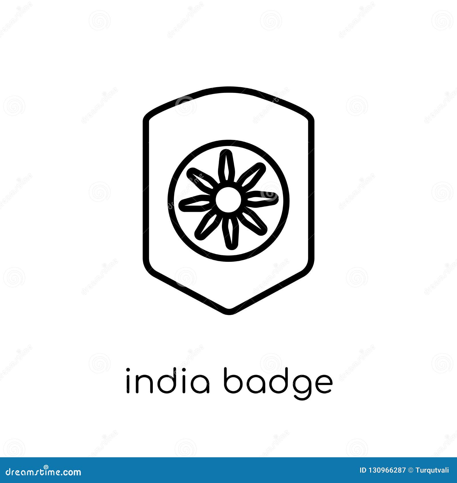 India Badge Icon. Trendy Modern Flat Linear Vector India Badge I Stock ...