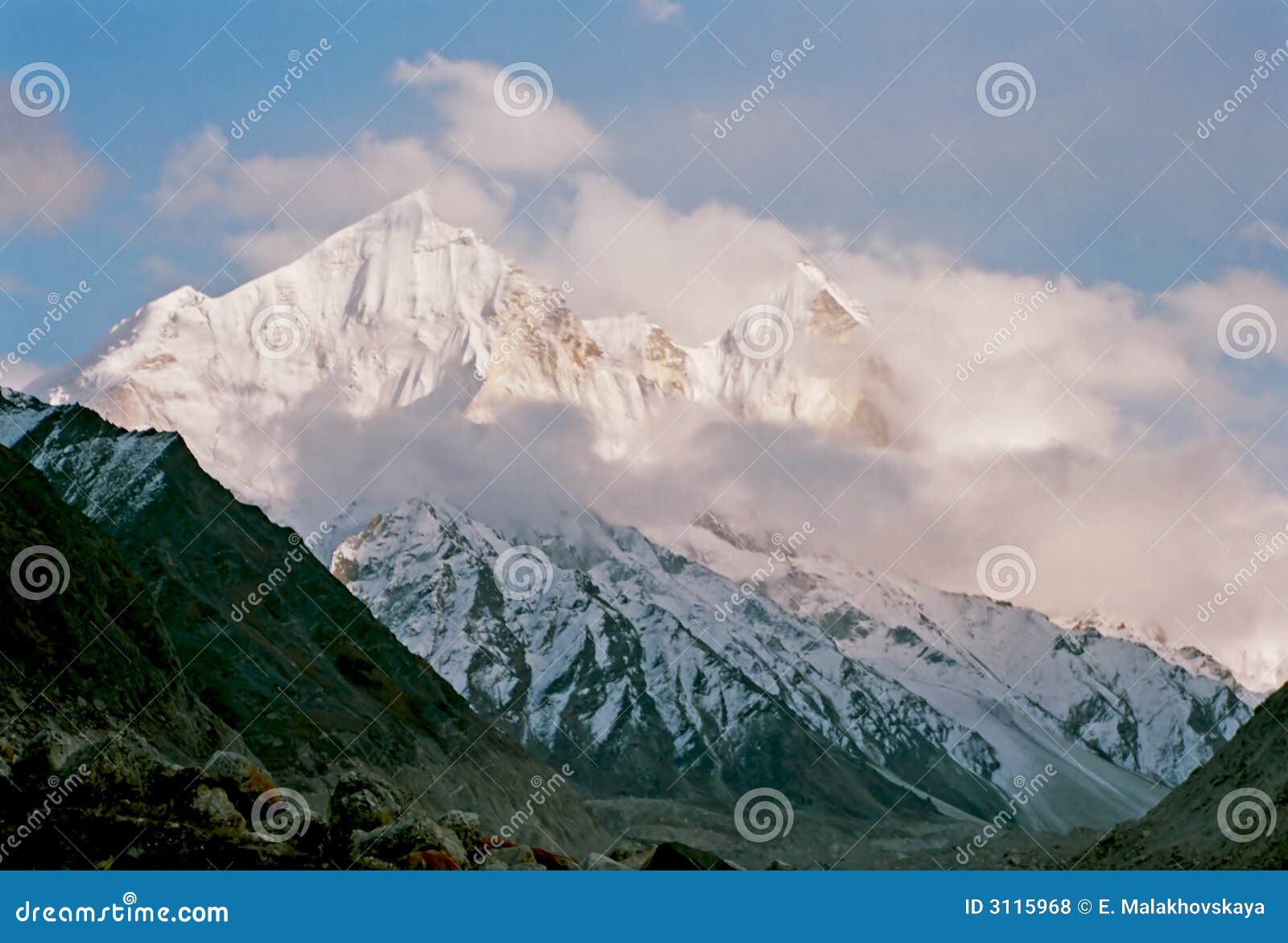 India, Bhagirathi Mount. stock photo. Image of gangotry - 3115968