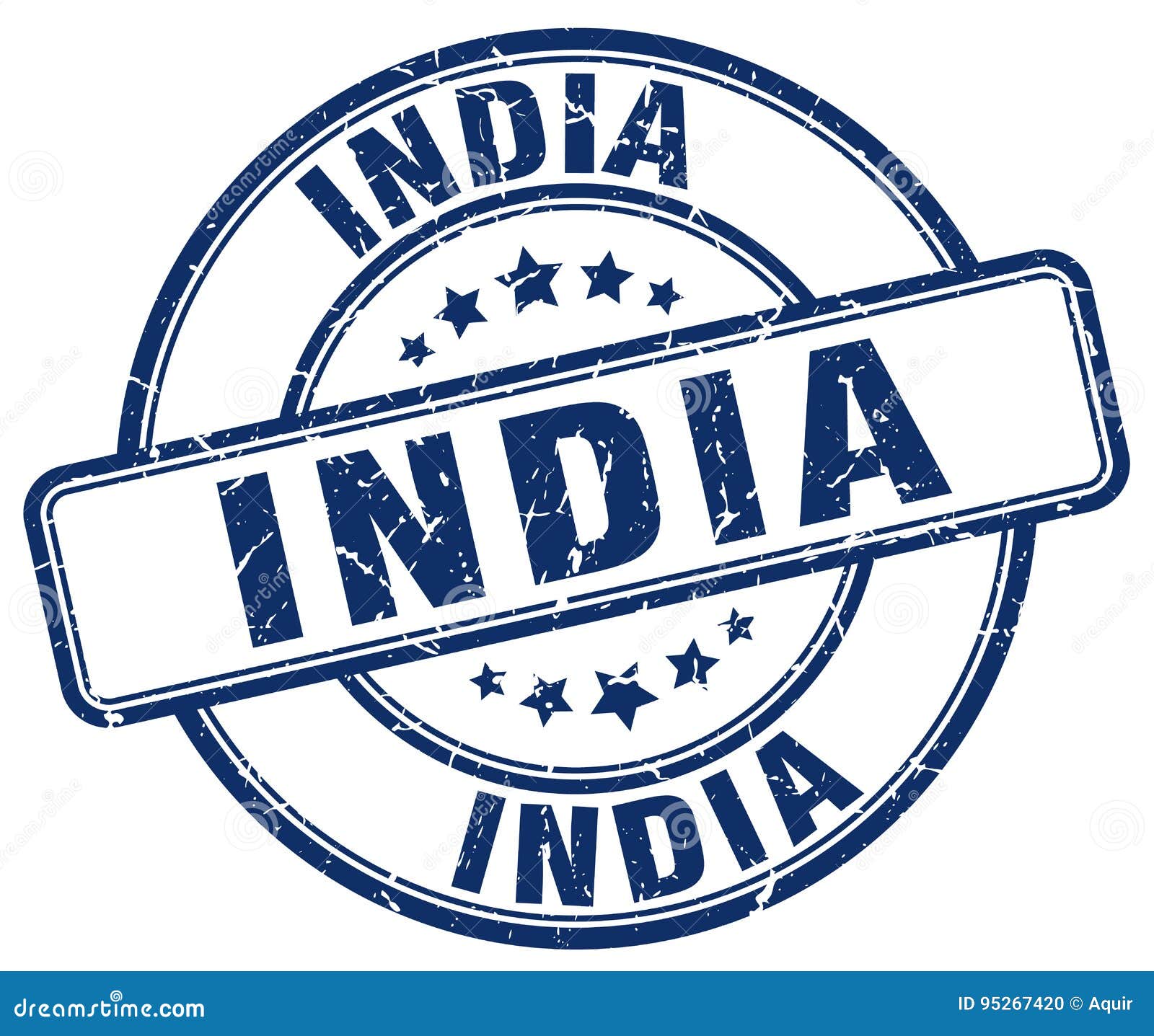 India Blue Marked In Political Map Of South Asia And Middle East ...