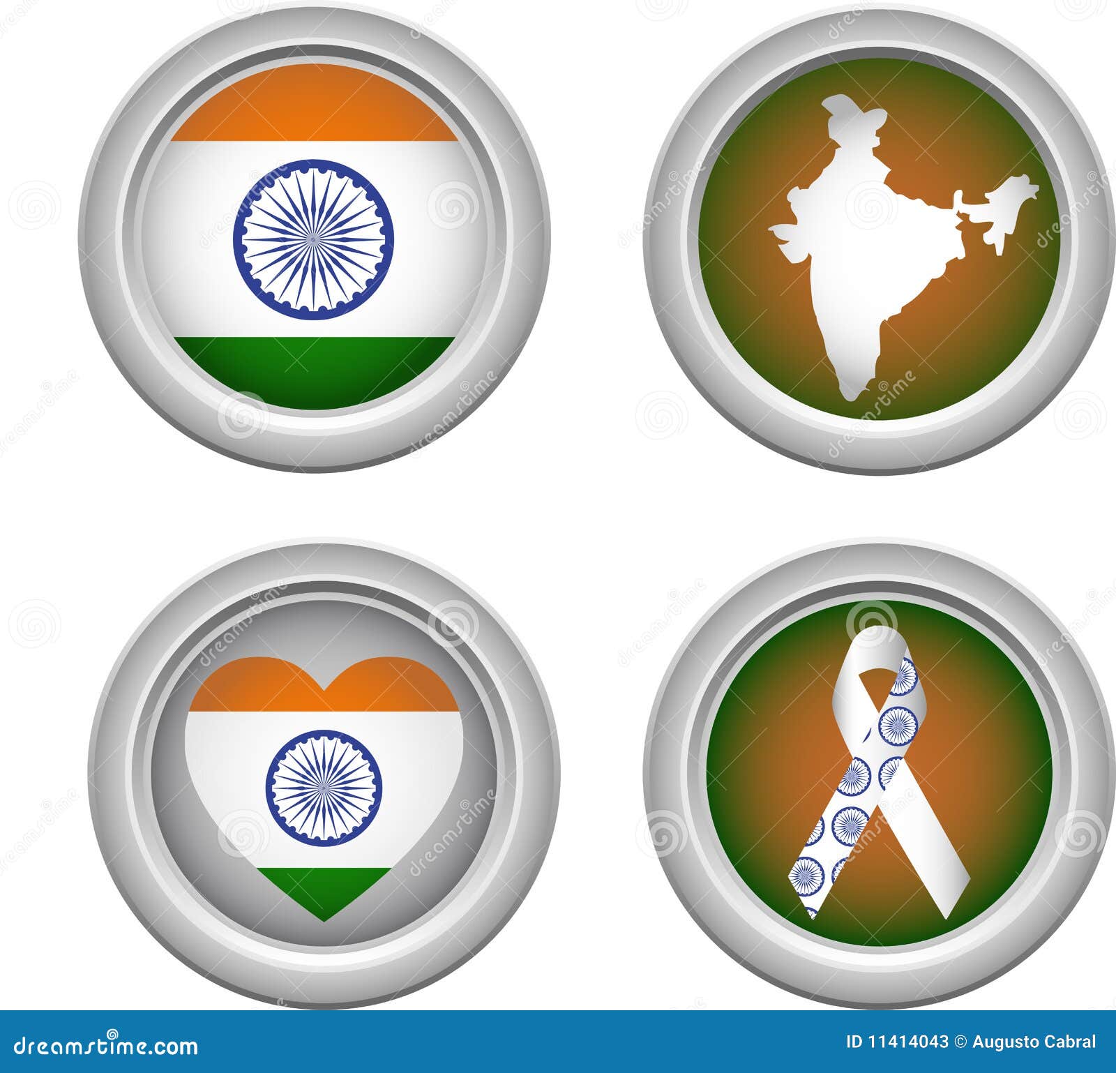 India Buttons stock vector. Illustration of patriotism - 11414043