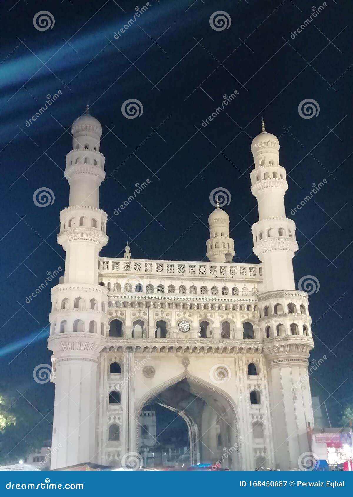 Charminar View Of Muslim Mosque Architecture At Hyderabad India. View ...