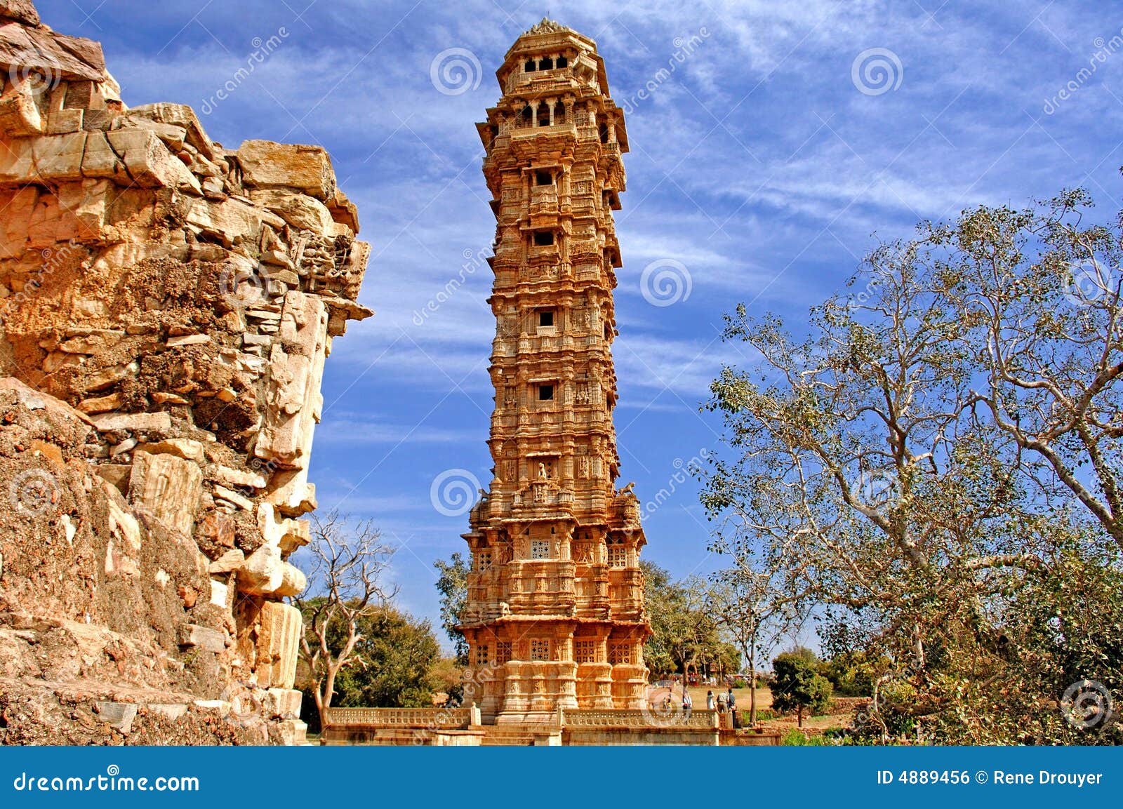 India, Chittorgarh: Vijay Stambh Stock Photo - Image of dynasty ...