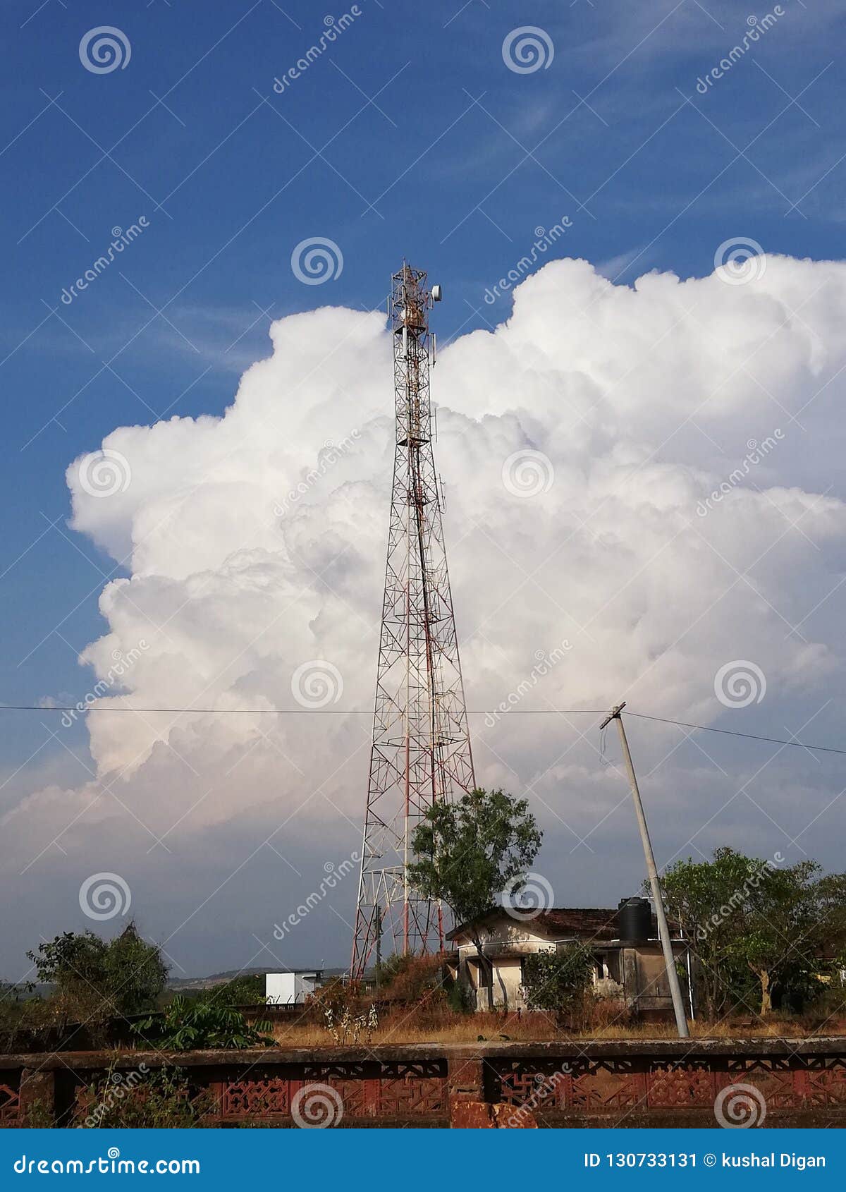 Electric network tower stock image. Image of india, tower - 130733131