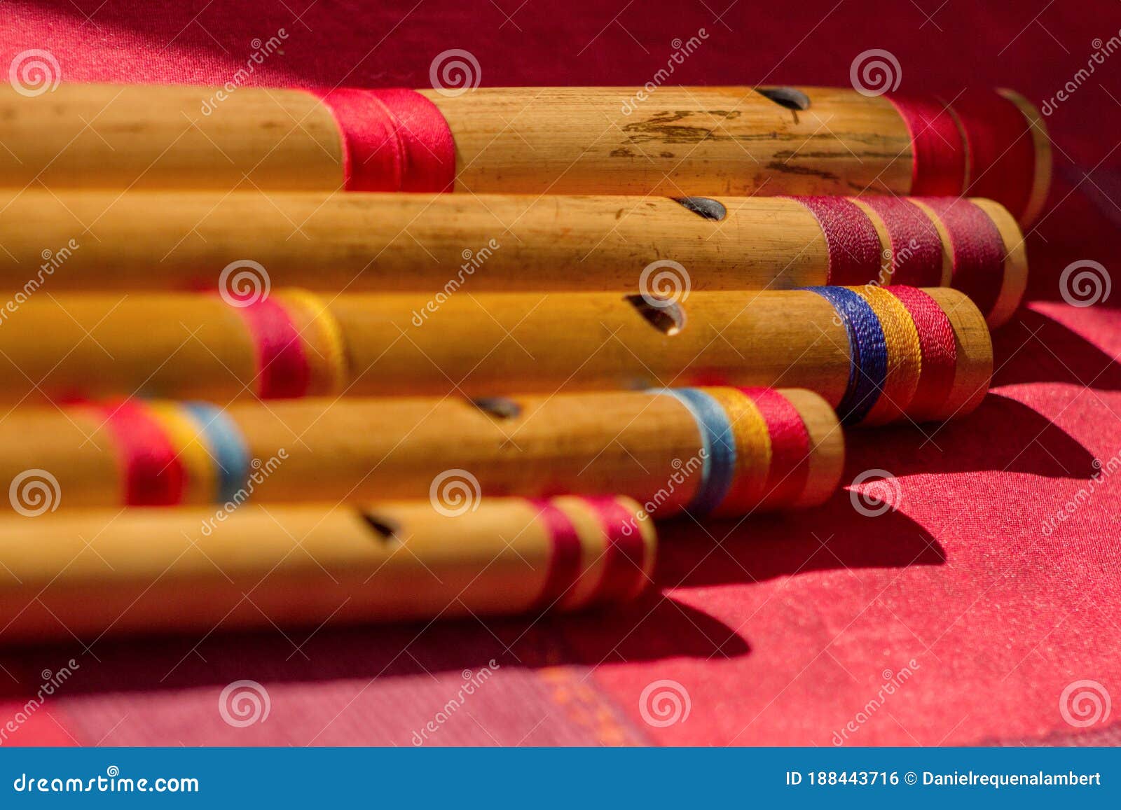 India, Comparison Of Different Sizes Of Hindu Bamboo Flute Called ...