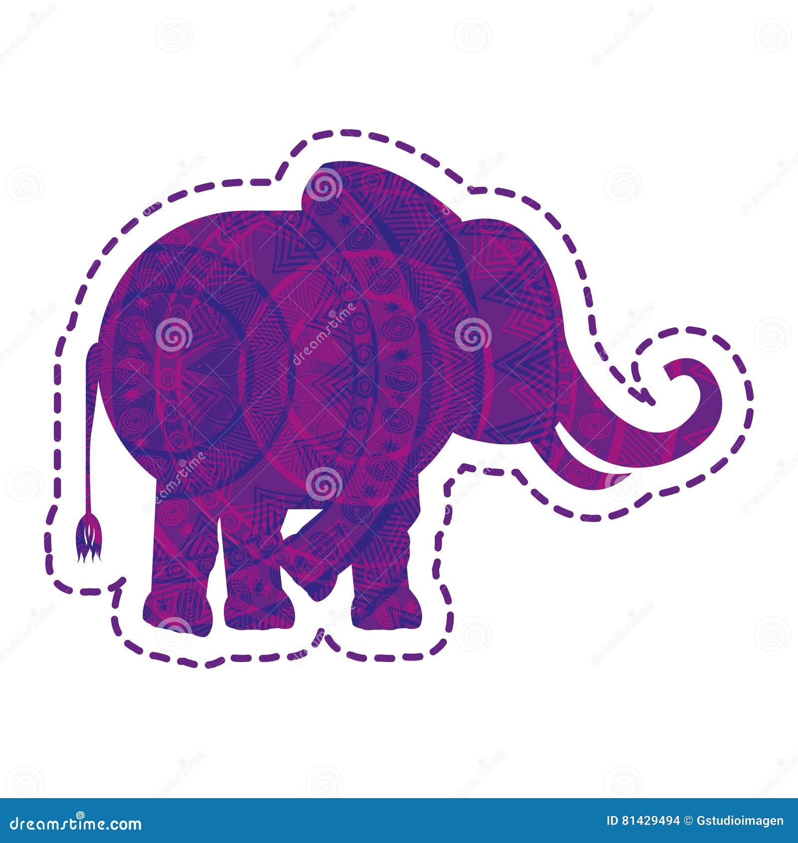 India Culture Elephant Isolated Icon Stock Vector - Illustration of ...
