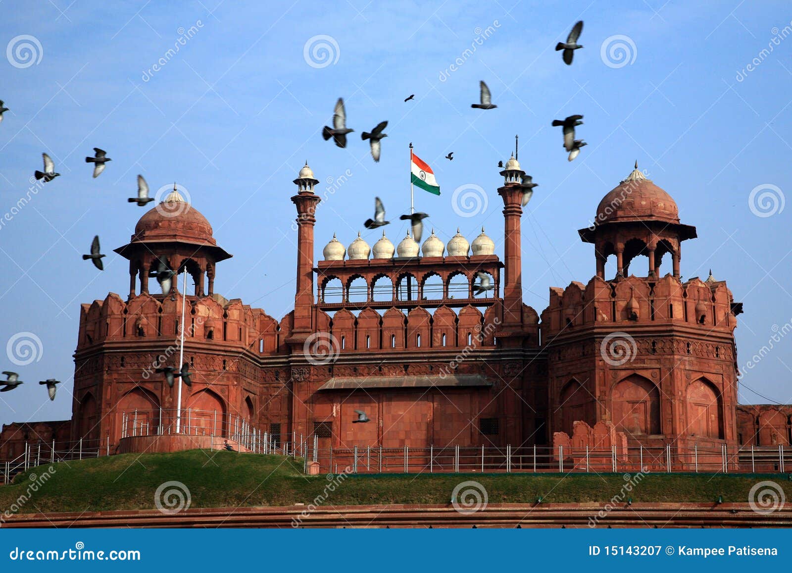 India, Delhi, Het Rode Fort Stock Afbeelding - Image of cultuur, mogol ...