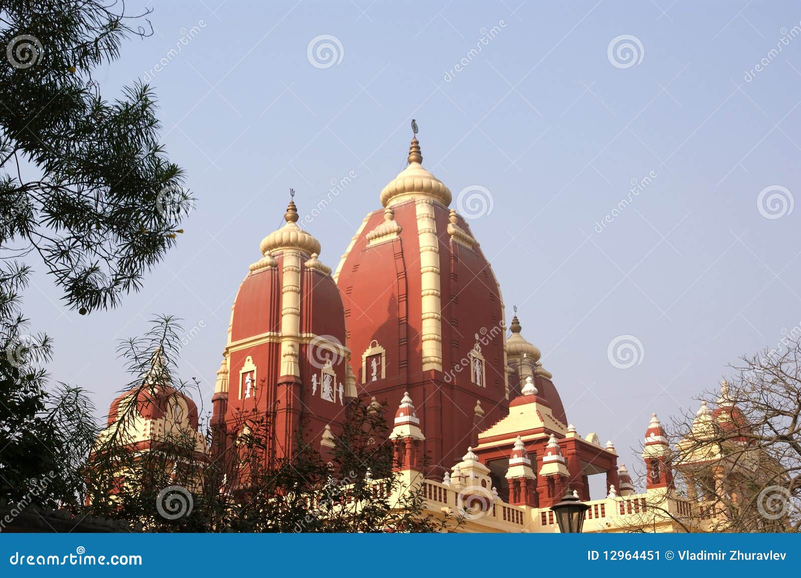 India, Delhi, Hinduism Temple Stock Image - Image of indian, exterior ...