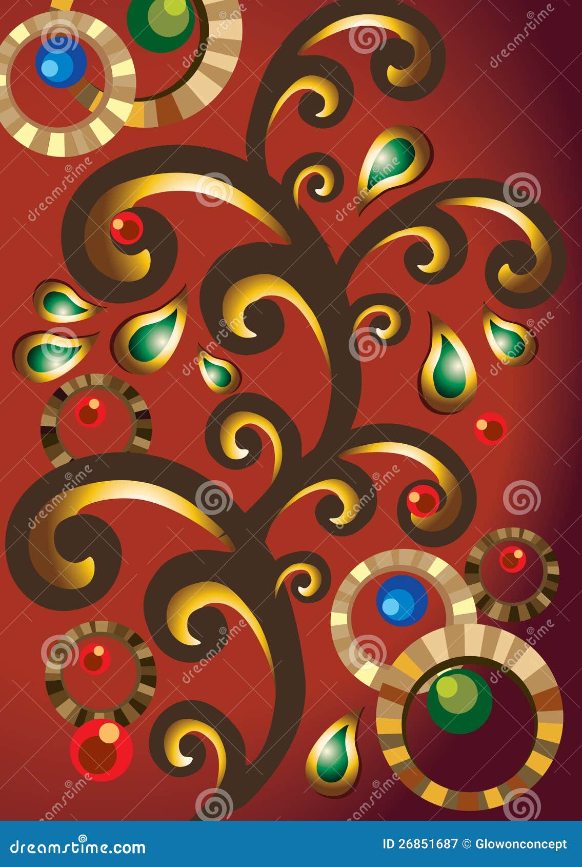 India Elements Indian Jewels Ornament Stock Vector - Illustration of ...