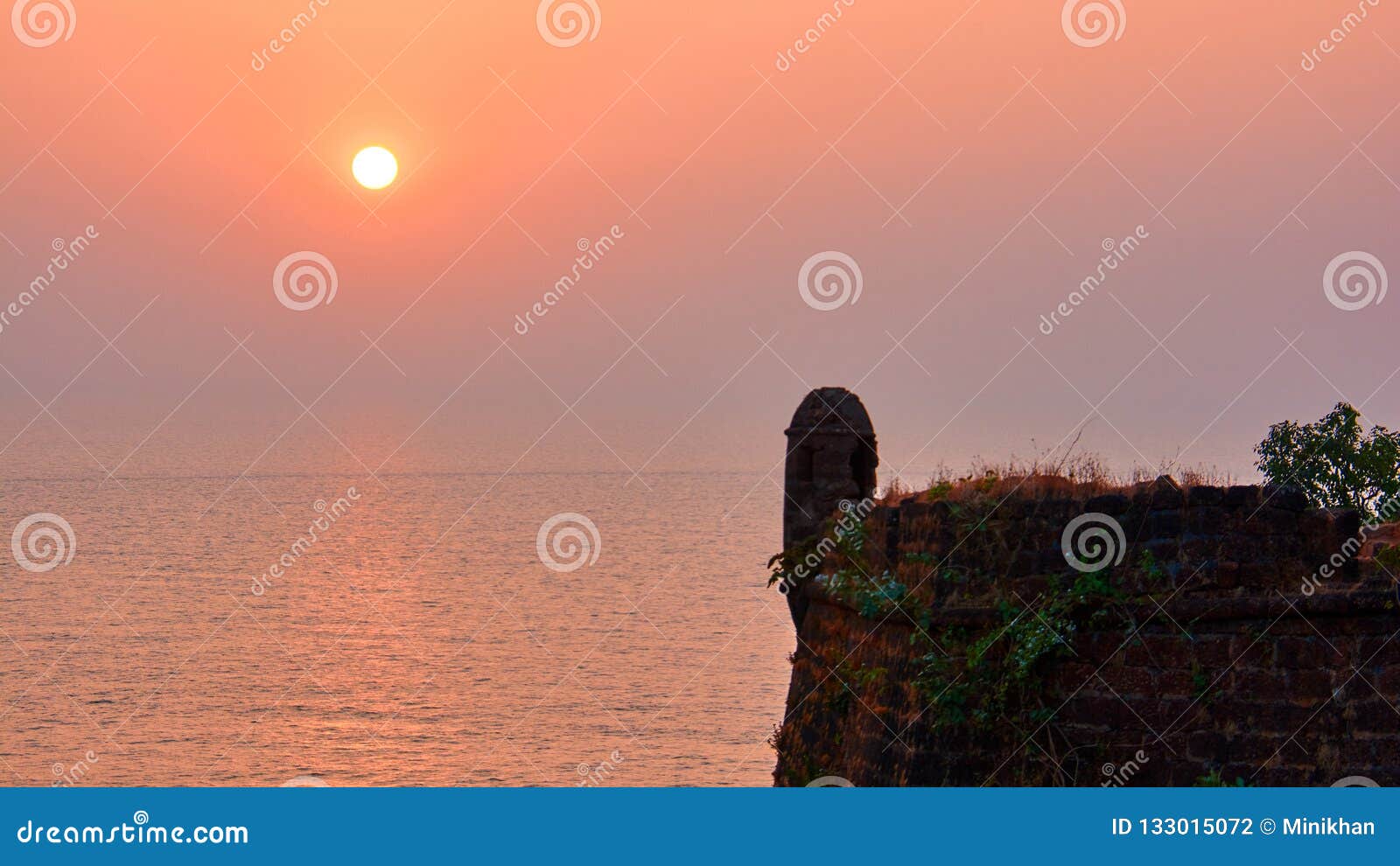 India Estado De Goa Forte Chapora Foto de Stock - Imagem de gota ...