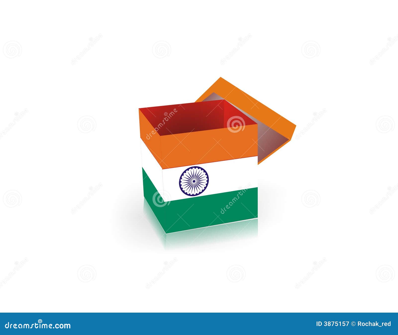 India Flag Box stock vector. Illustration of object, world - 3875157