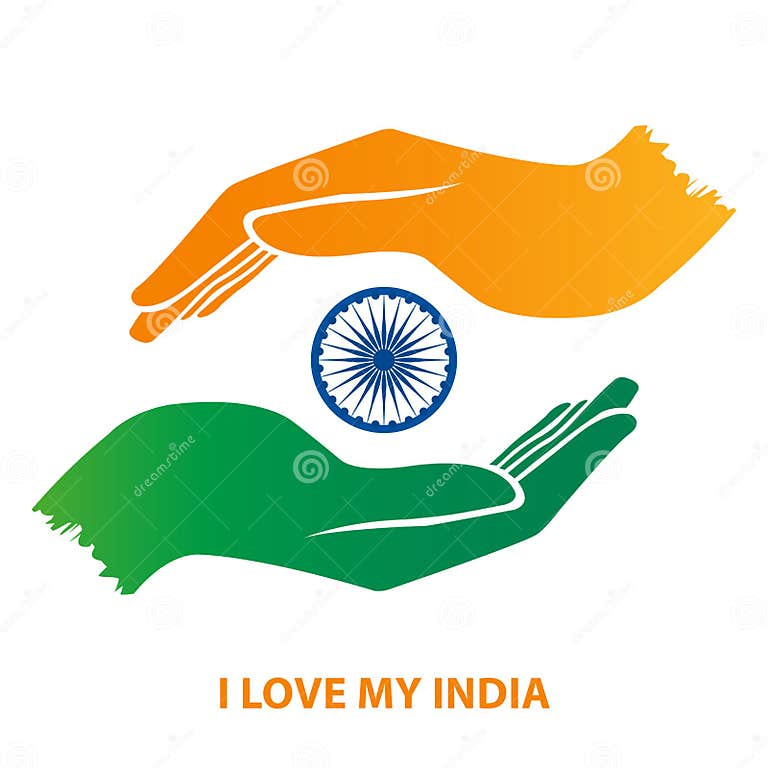 India flag Hand Gesture stock vector. Illustration of graphic - 43451888