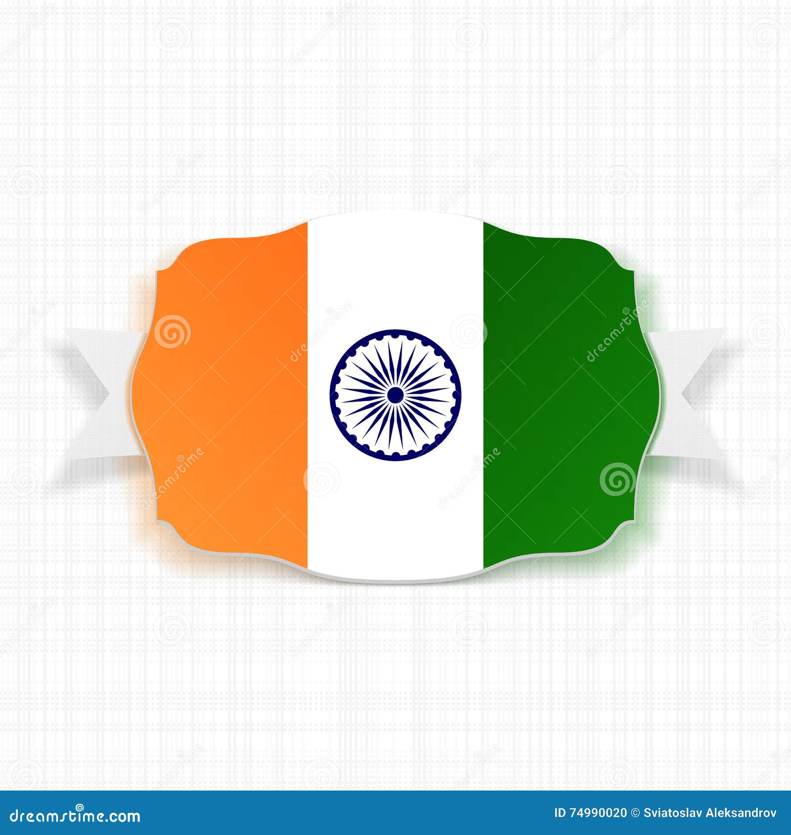 India Flag Label with Ribbon Stock Vector - Illustration of freedom ...