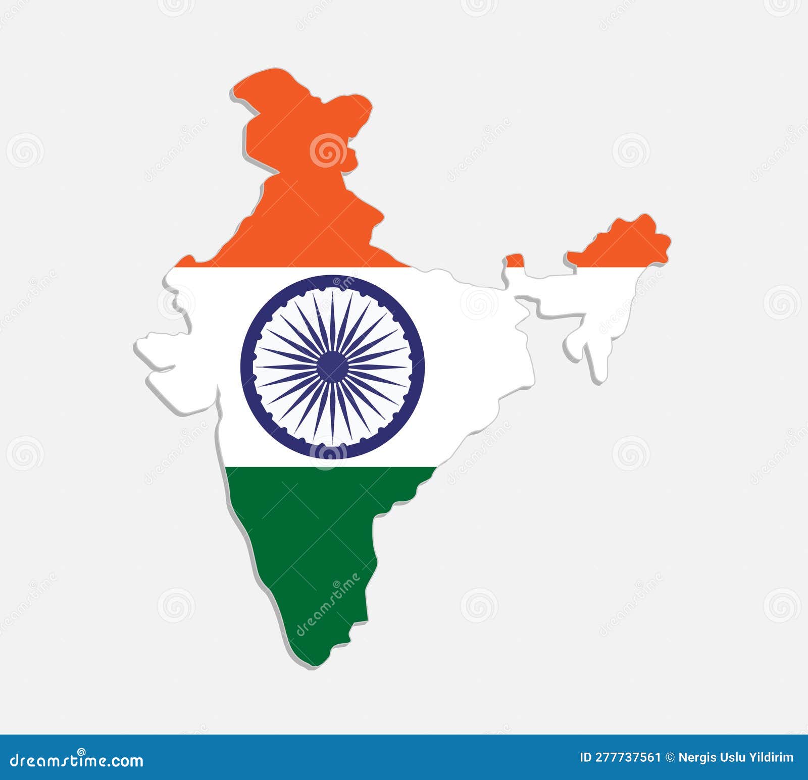 India flag map stock vector. Illustration of design - 277737561