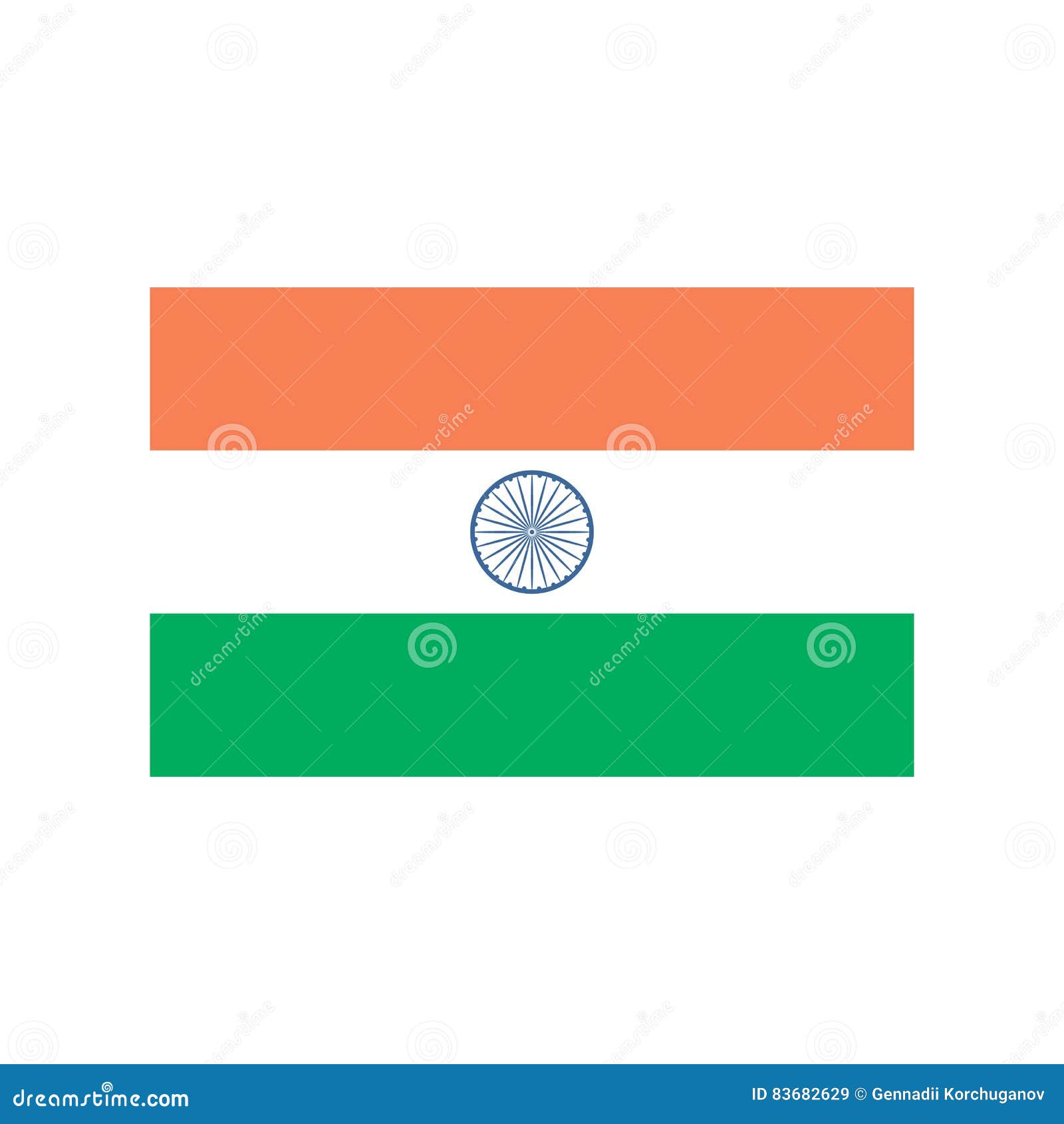 India Flag, Official Colors Stock Vector - Illustration of india, curve ...