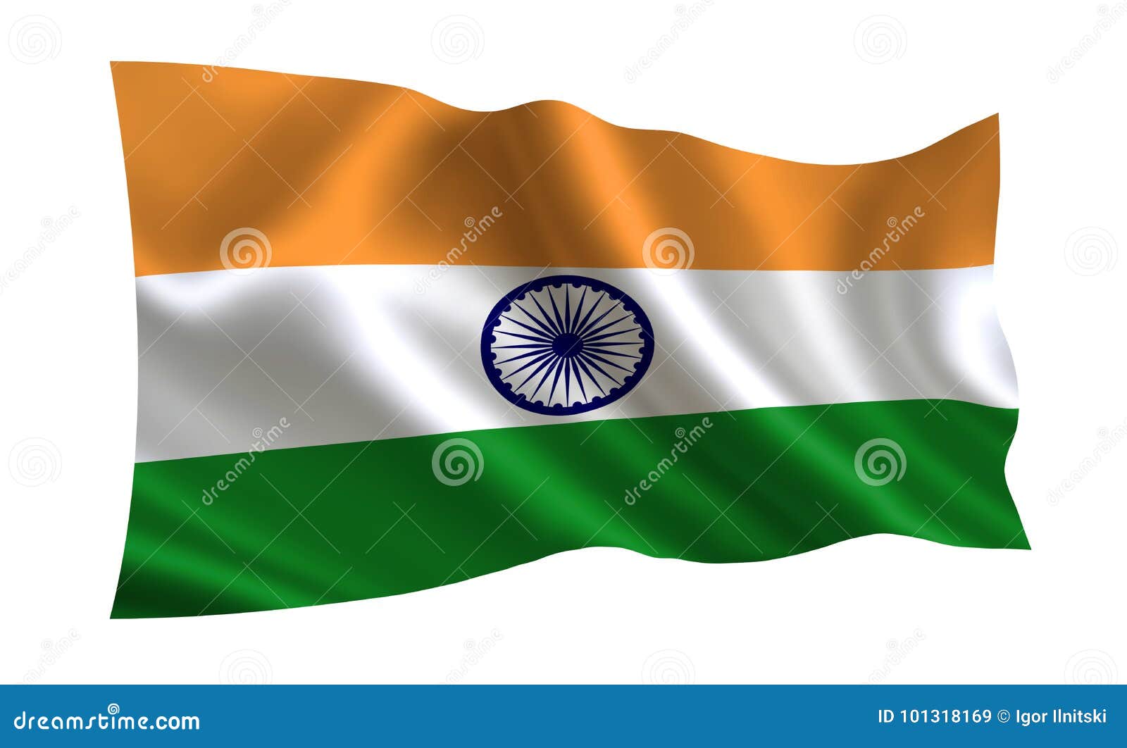 India Flag . a Series of `Flags of the World Stock Illustration ...