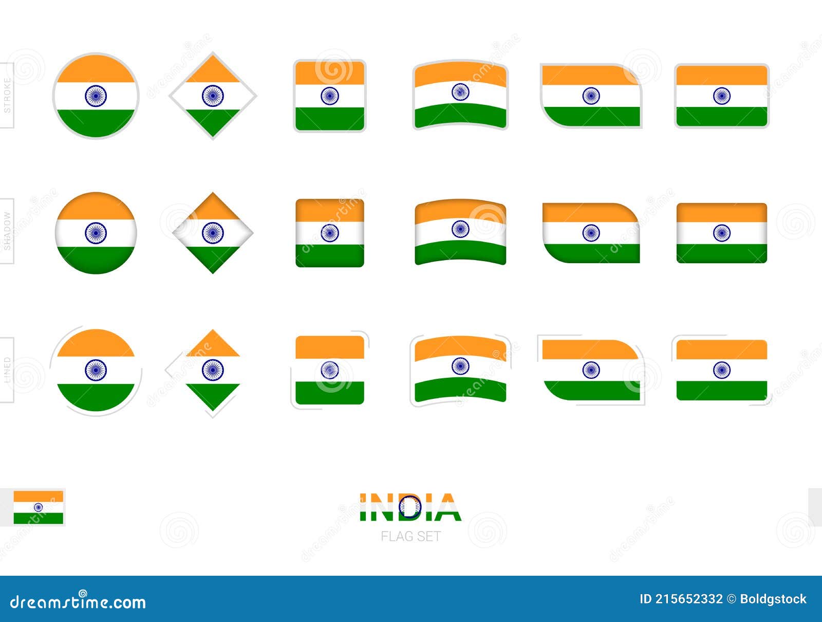 India Flag Set, Simple Flags of India with Three Different Effects ...