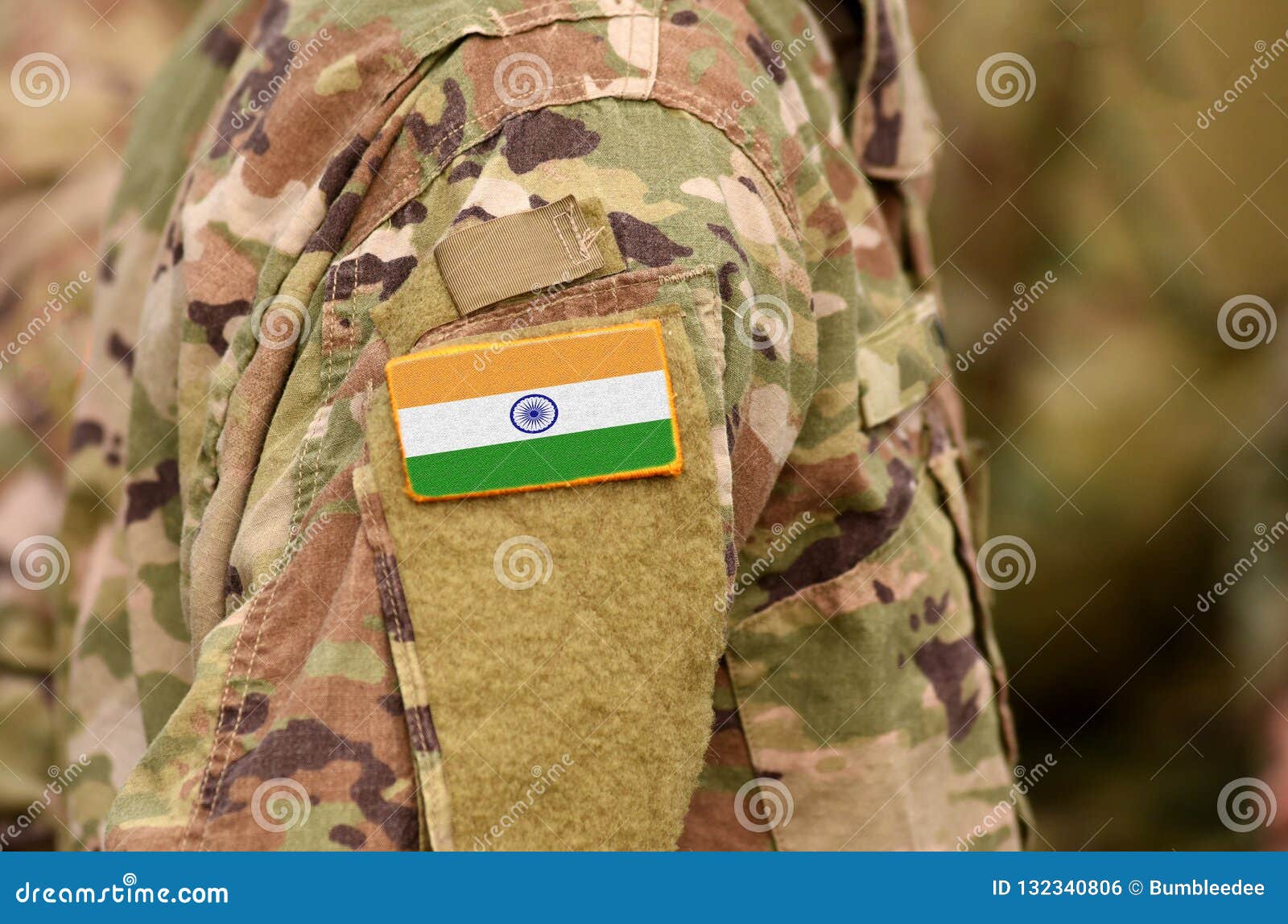 India Flag on Soldiers Arm Collage Stock Photo - Image of civil ...