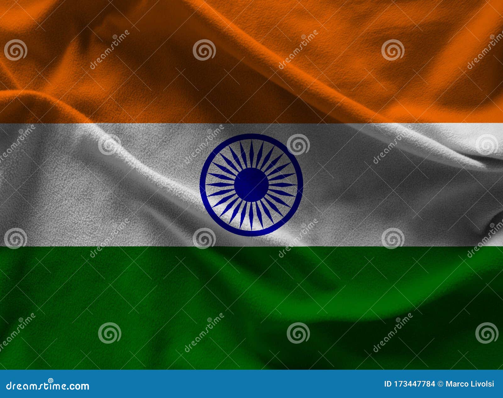 India Flag with Texture on a Background Stock Illustration ...