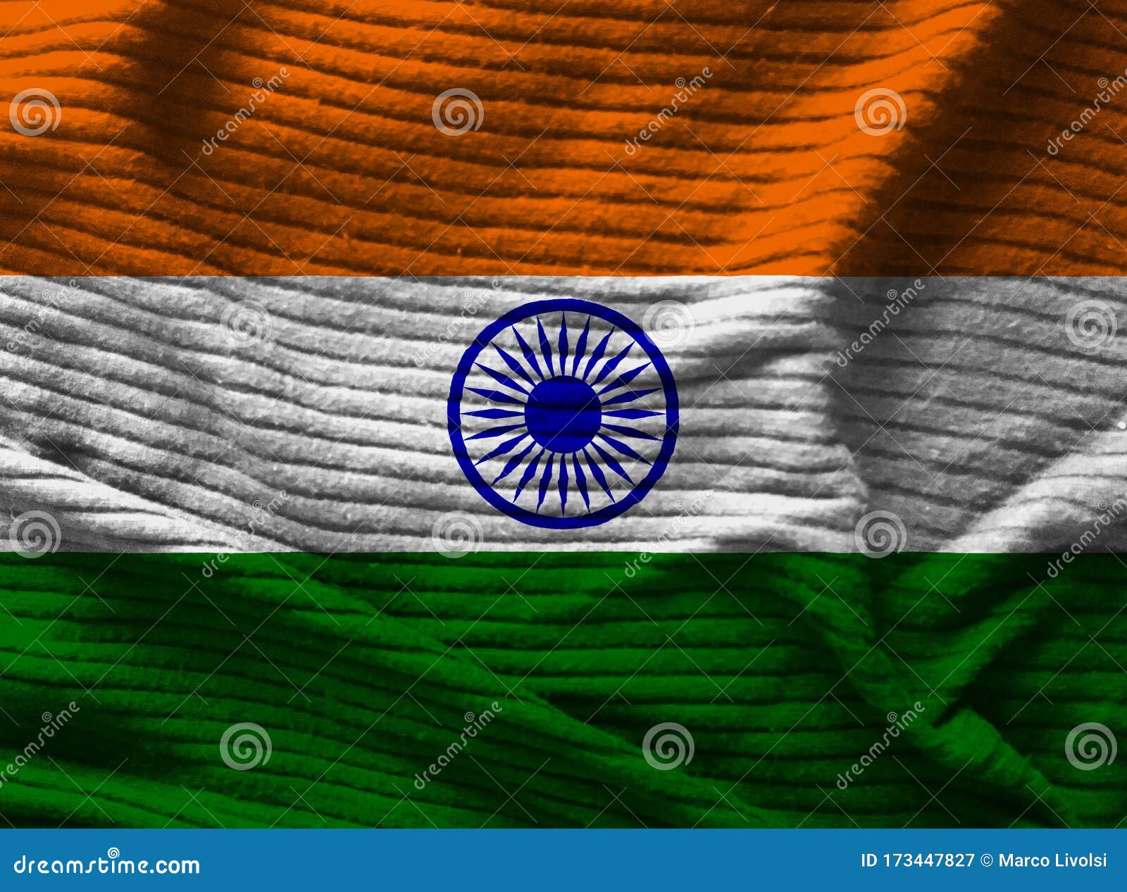 India Flag with Texture on a Background Stock Illustration ...