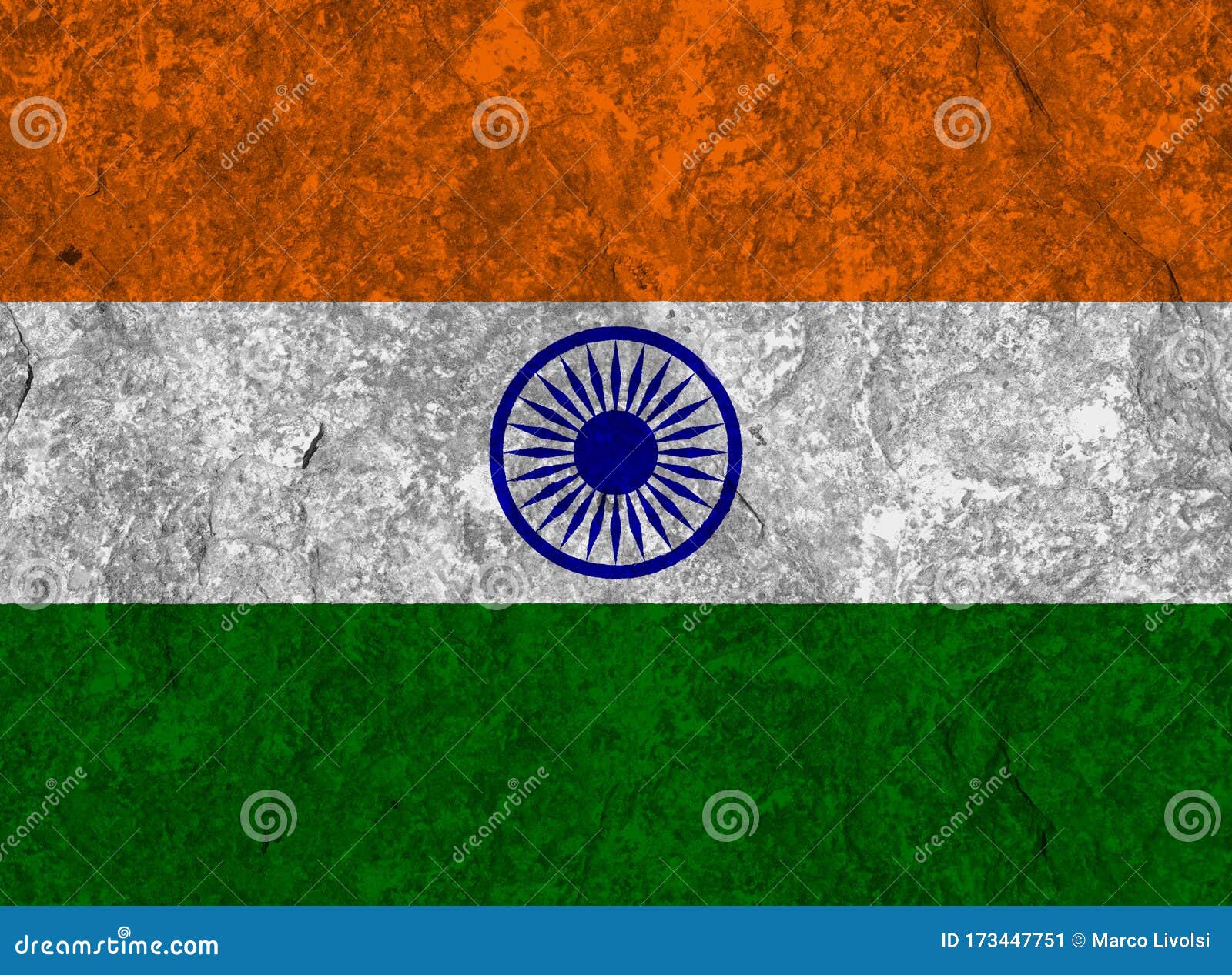 India Flag with Texture on a Background Stock Illustration ...