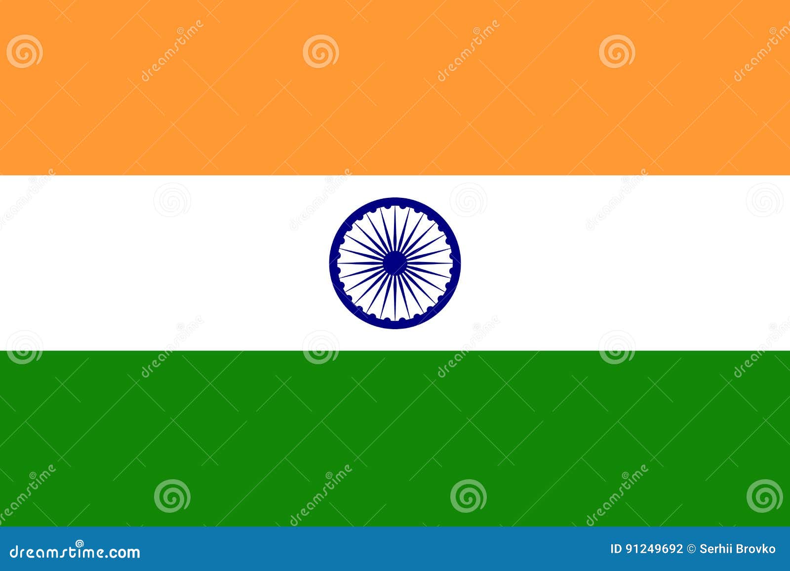 India flag stock vector. Illustration of east, flag, asia - 91249692