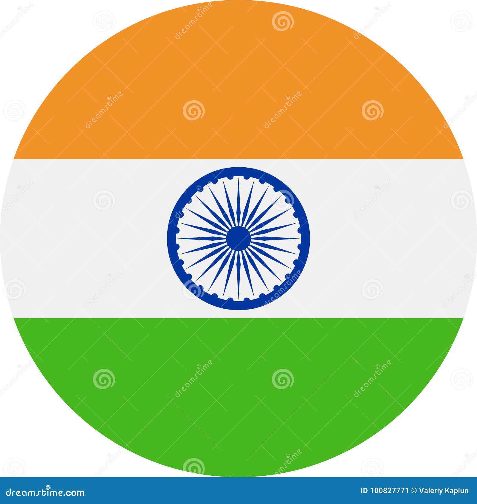 India Flag Vector Round Flat Icon Stock Illustration - Illustration of ...