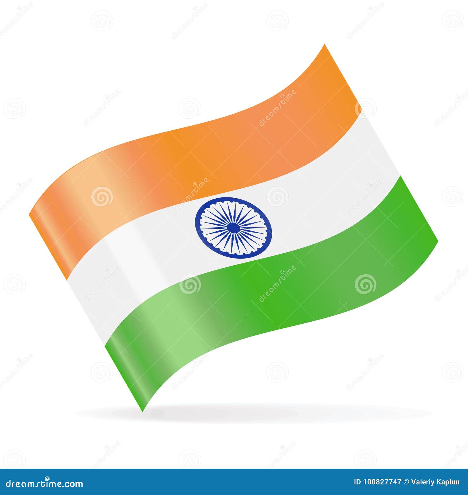 India Flag Vector Waving Icon Stock Illustration - Illustration of ...