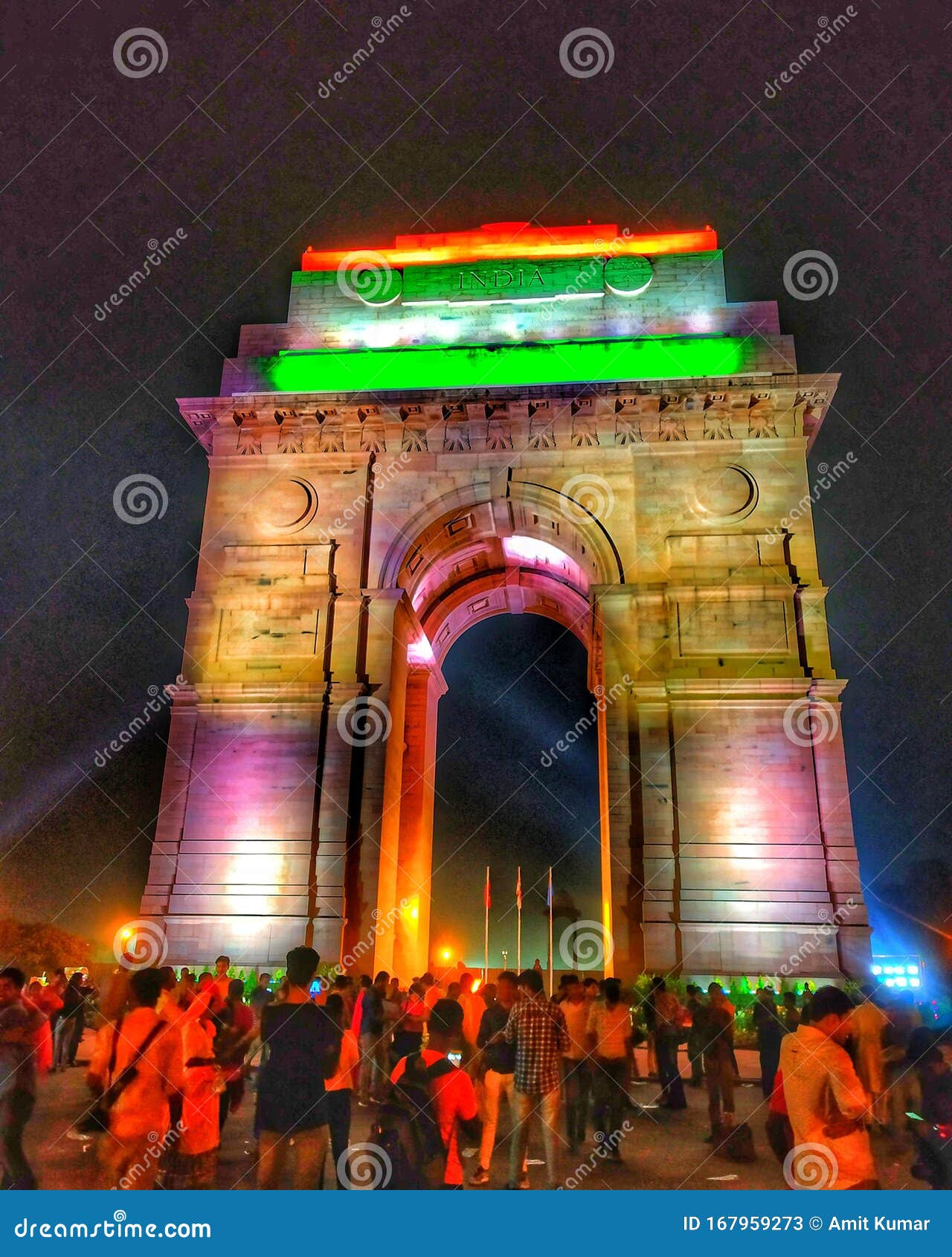 India Gate editorial stock photo. Image of place, tourist - 167959273