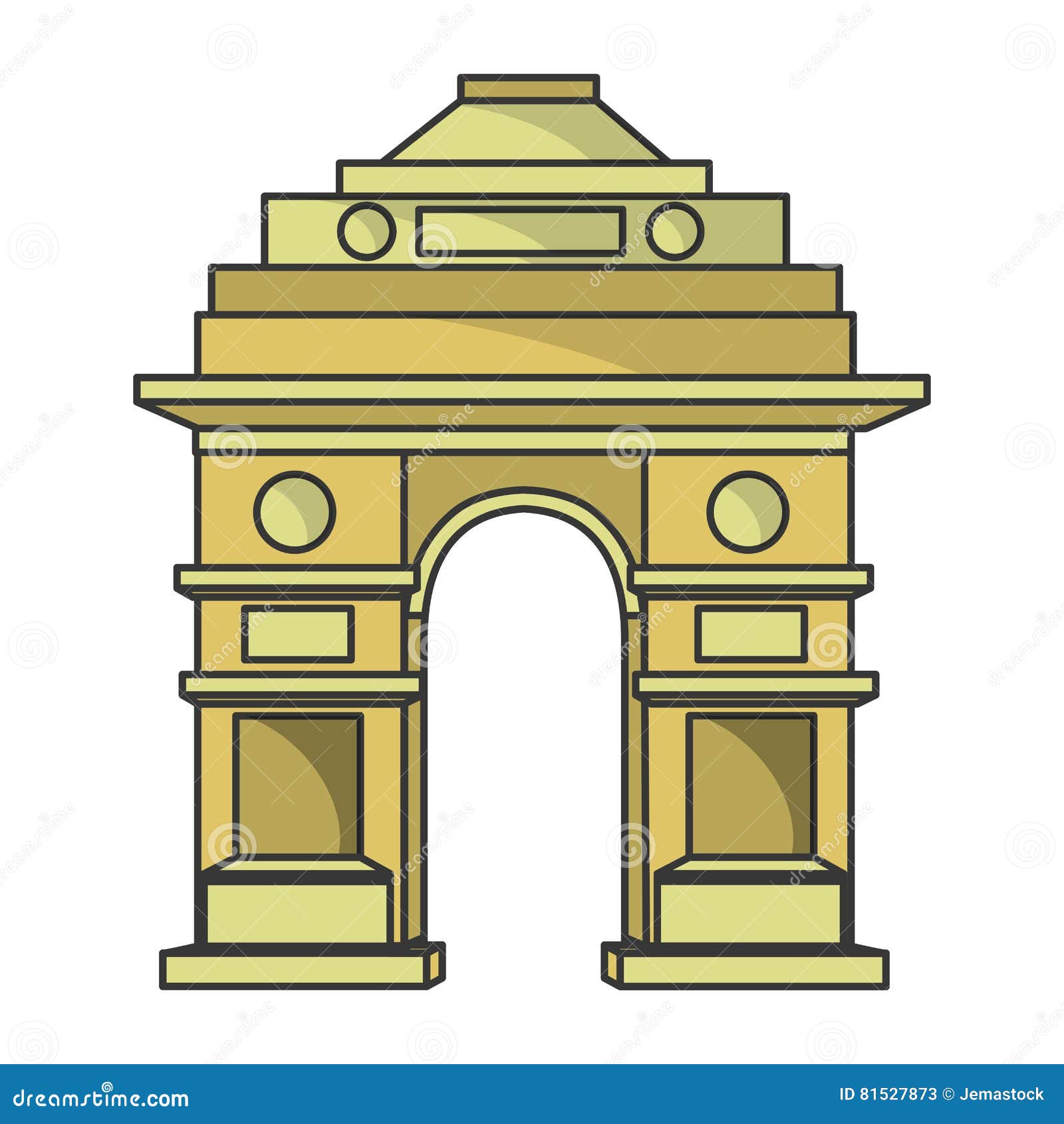 India gate delhi stock vector. Illustration of patriotic - 81527873