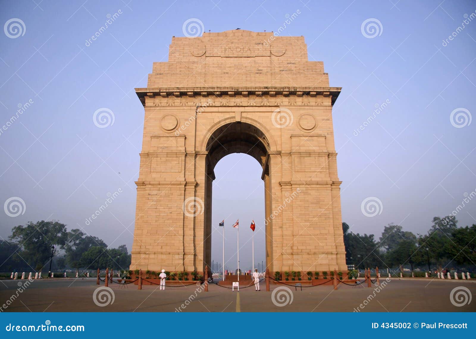 India Gate in the Evening Sky, Stock Photo - Image of colour, armed ...