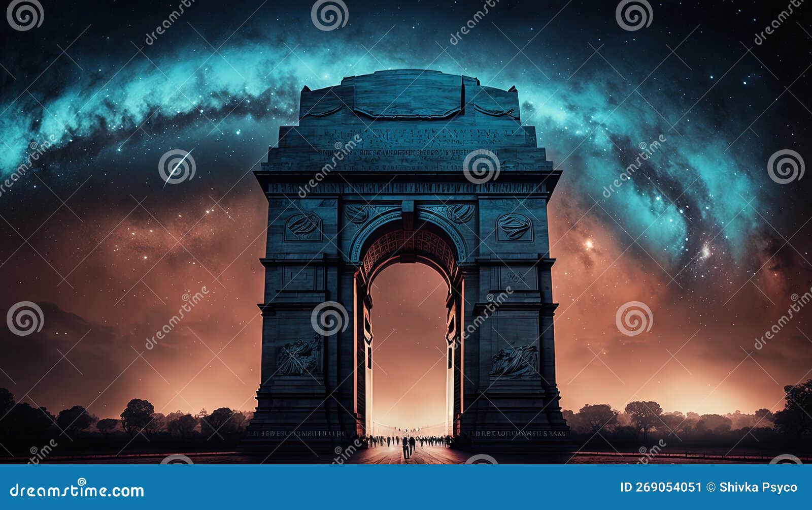 India Gate Illustration Indian Monuments Illustration Generative AI ...