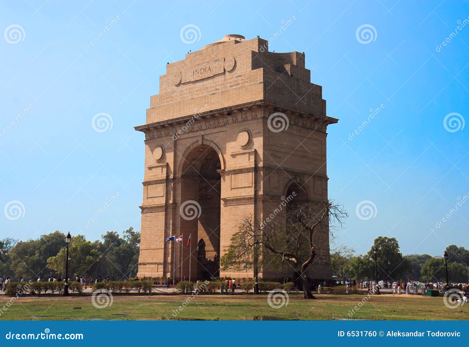India Gate at New Delhi stock photo. Image of india, third - 6531760