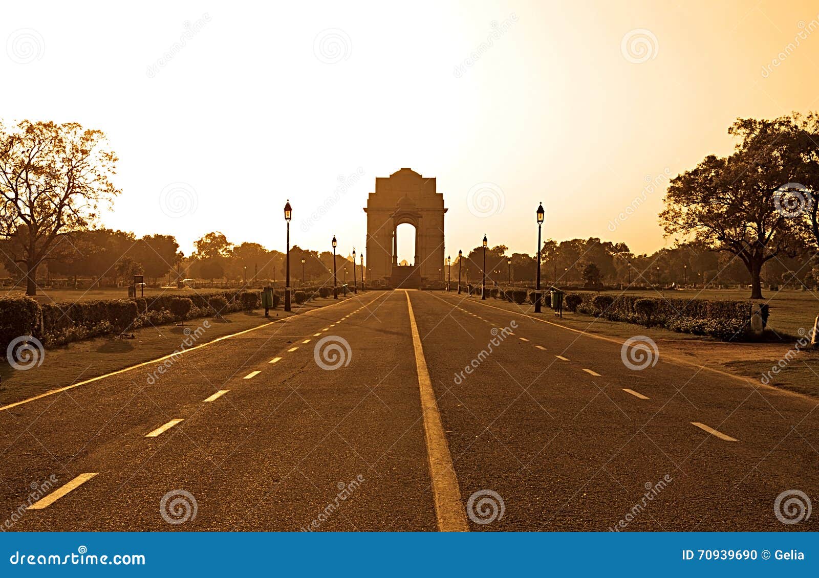 India Gate in Sunset, Delhi, India Stock Photo - Image of architecture ...