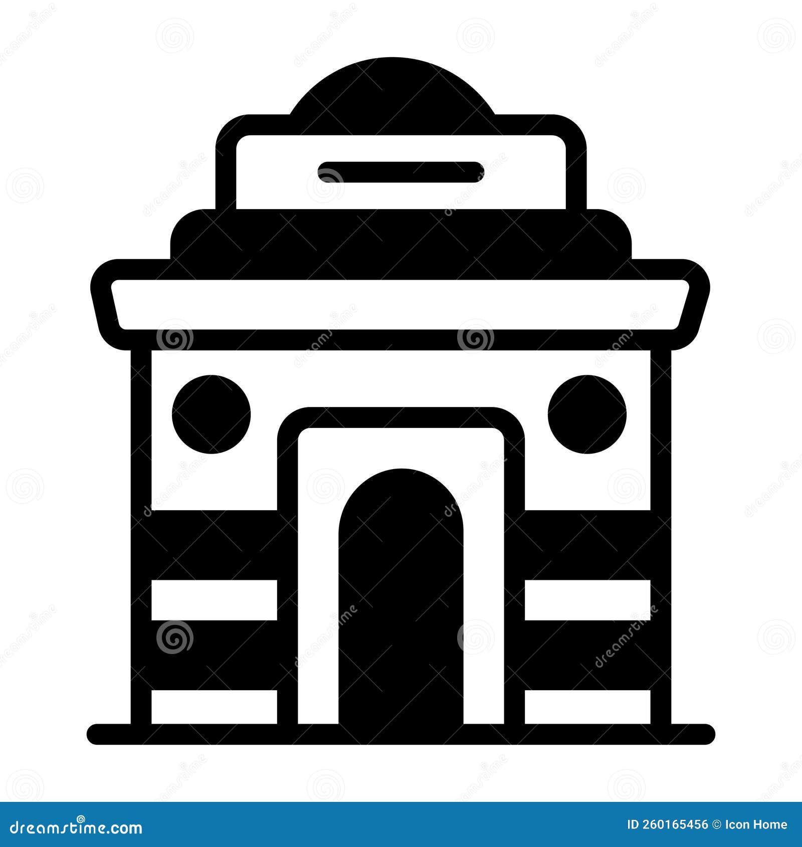 India gate vector icon. stock vector. Illustration of hindu - 260165456