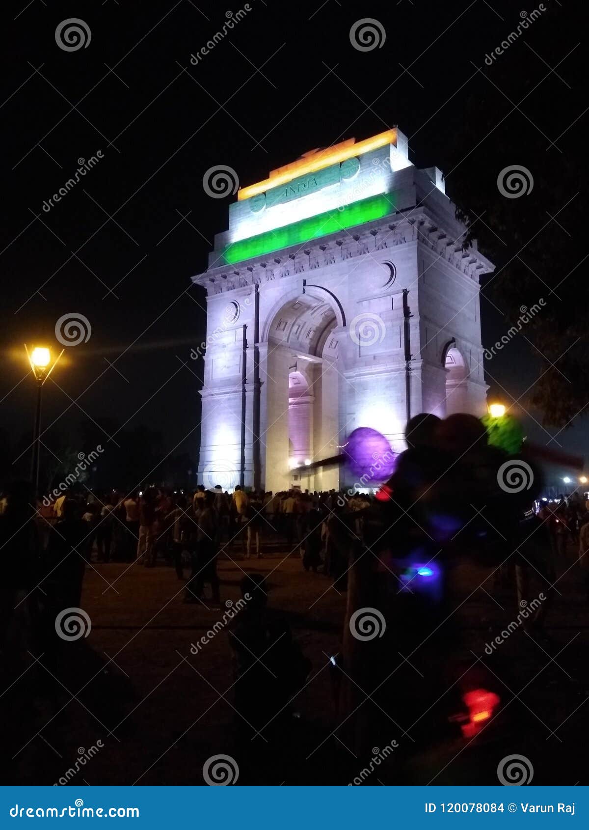 India Gate editorial stock image. Image of evening, view - 120078084