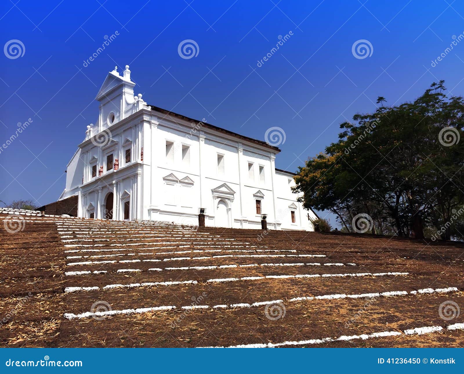 Old Goa, India. Catholic Church Of St. Francis Of Assisi In Sunny Day ...