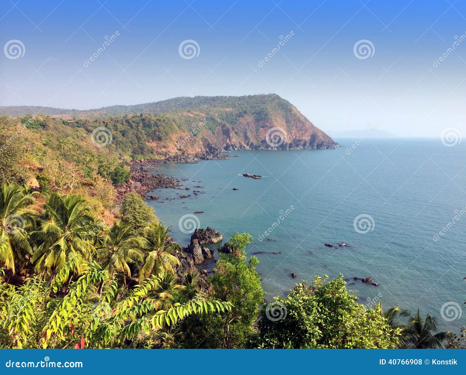 India. Goa. Sea landscape. stock photo. Image of seascape - 40766908