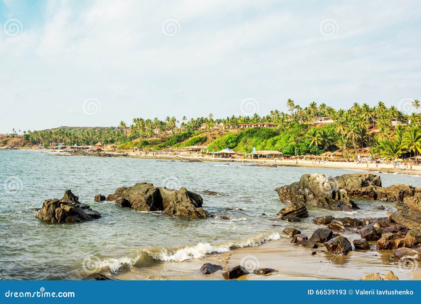 India, Goa, Vagator beach stock image. Image of sand - 66539193