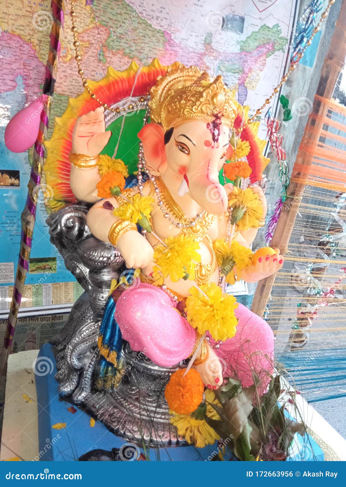 India God Ganpati Baba Temple Stock Photo - Image of baba, temple ...